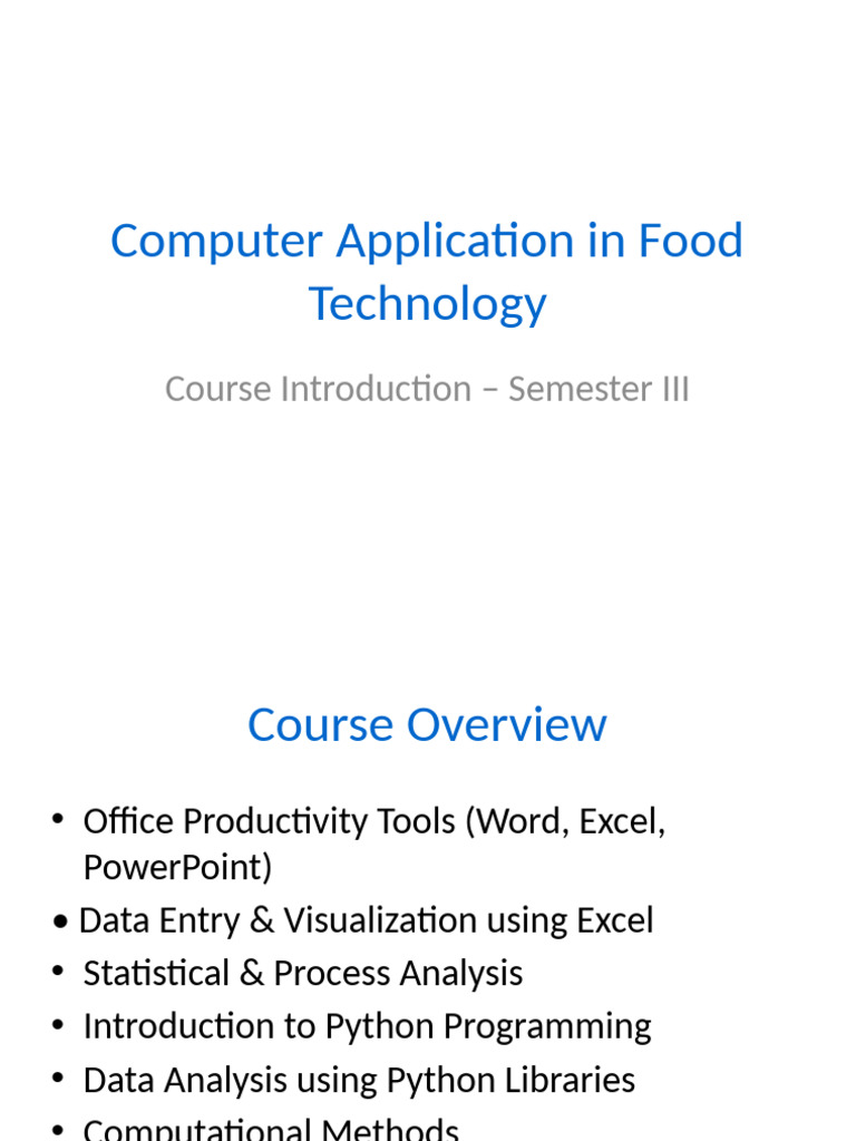 Computer Application Intro Slides | PDF