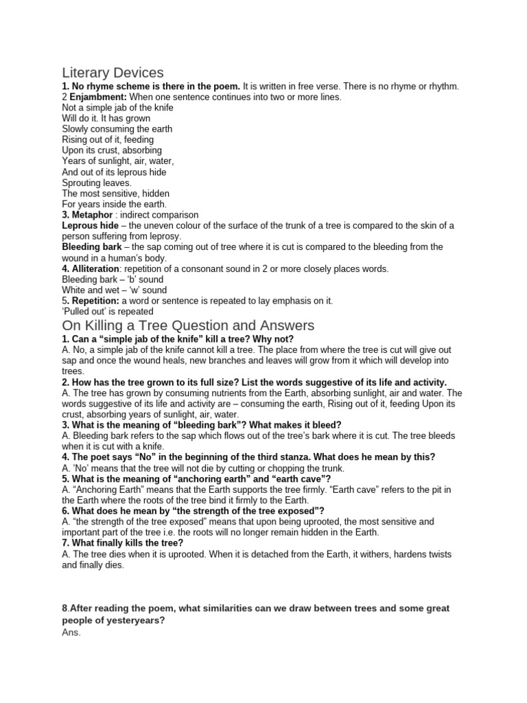 Understanding Literary Devices in Poetry | PDF | Trees | Root