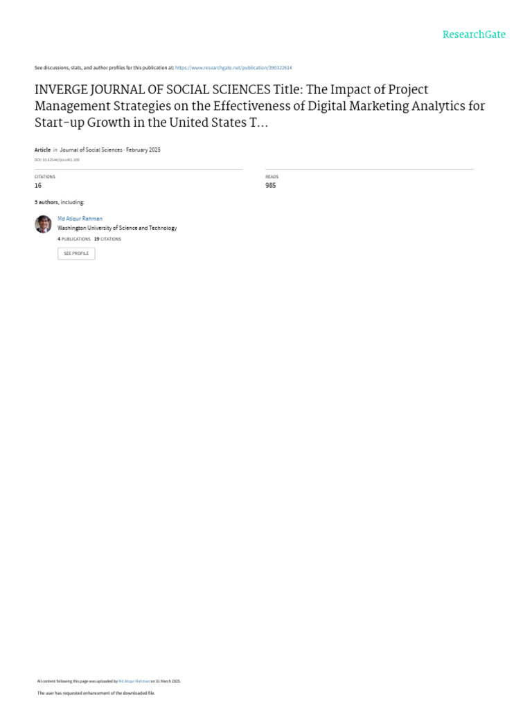 The Impactof Project Management Strategiesonthe Effectivenessof Digital ...