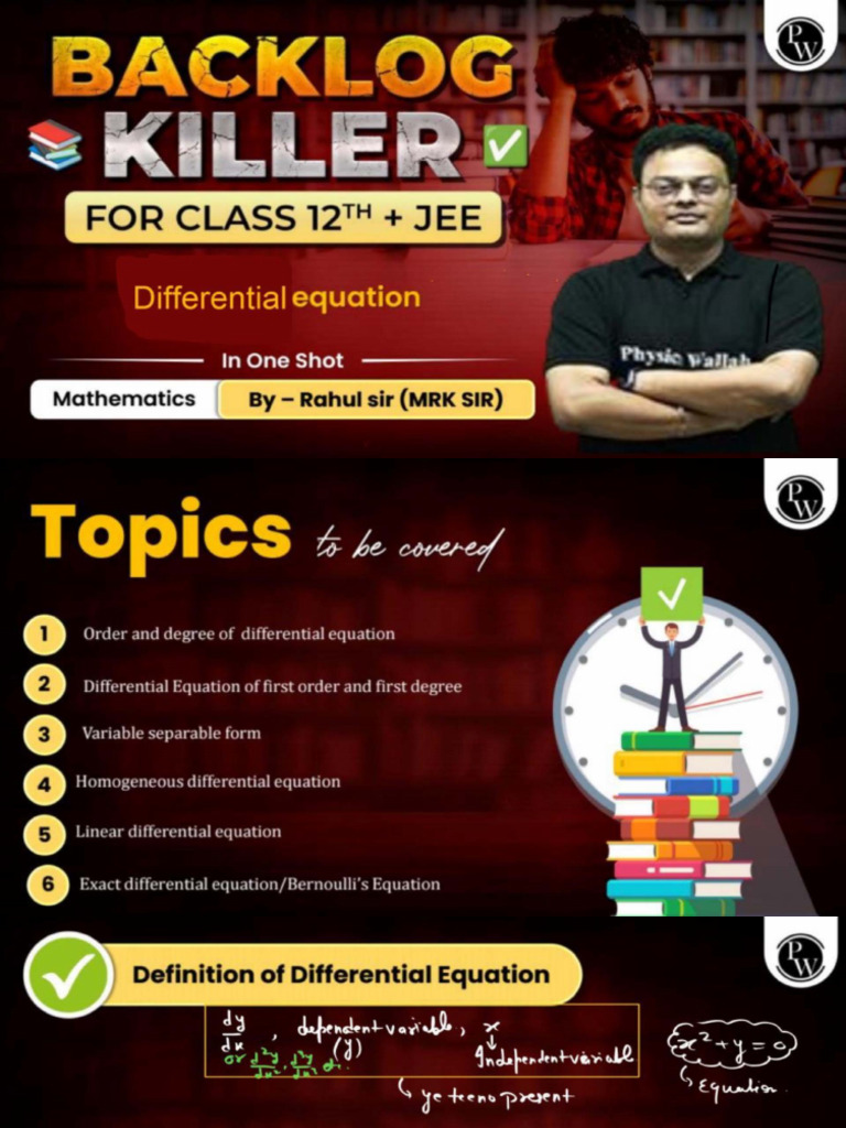 Differential Equation Class Notes | PDF