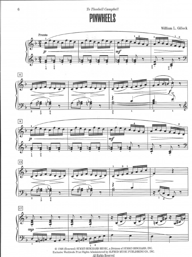 W Gillock Pinwheels | PDF