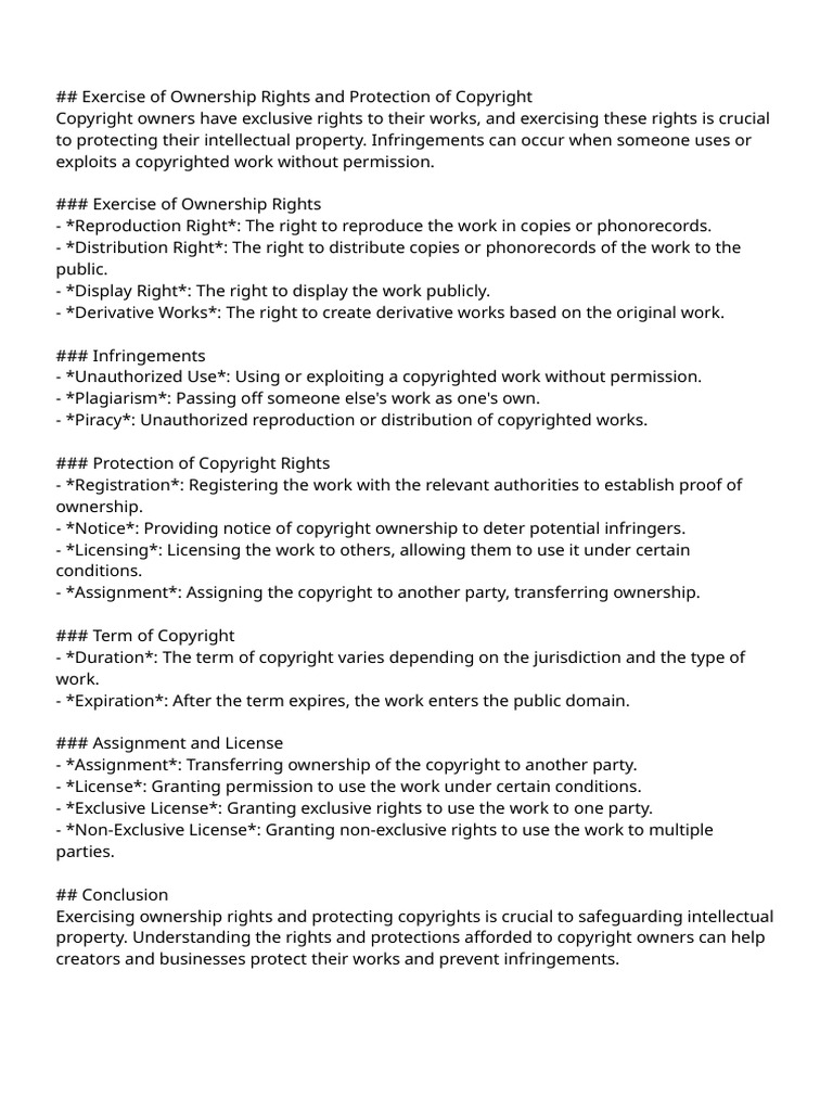 Copyright and Patent Rights Explained | PDF | Intellectual Property ...
