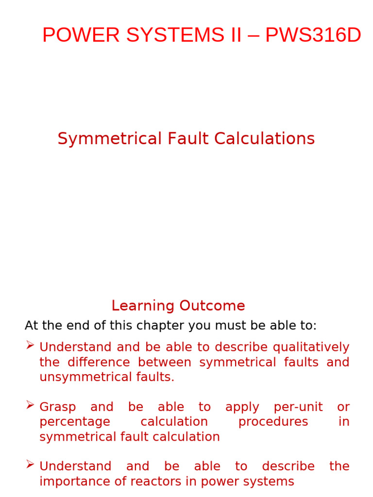 Symmetrical Fault Analysis in Power Systems | PDF | Electrical ...
