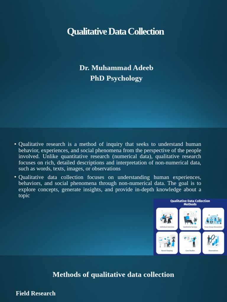 Qualitative Data Collection 30042025 055639pm | PDF | Qualitative Research | Focus Group