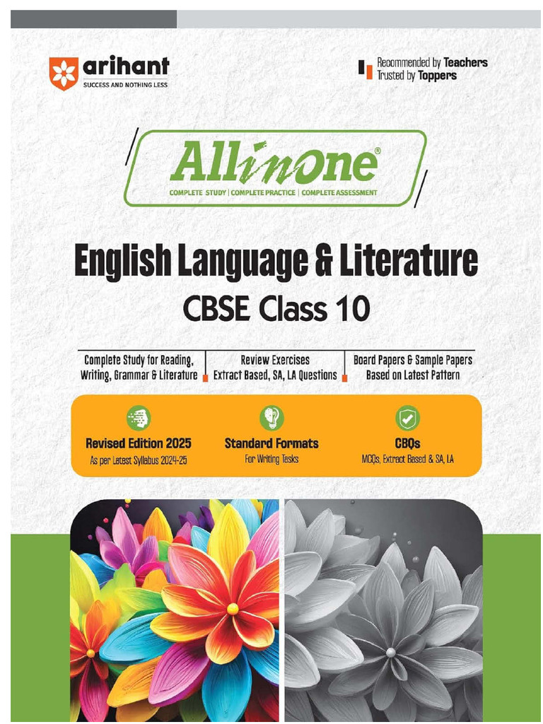English Class 10 Arihant All in One Book PDF by Study Group 9th | PDF