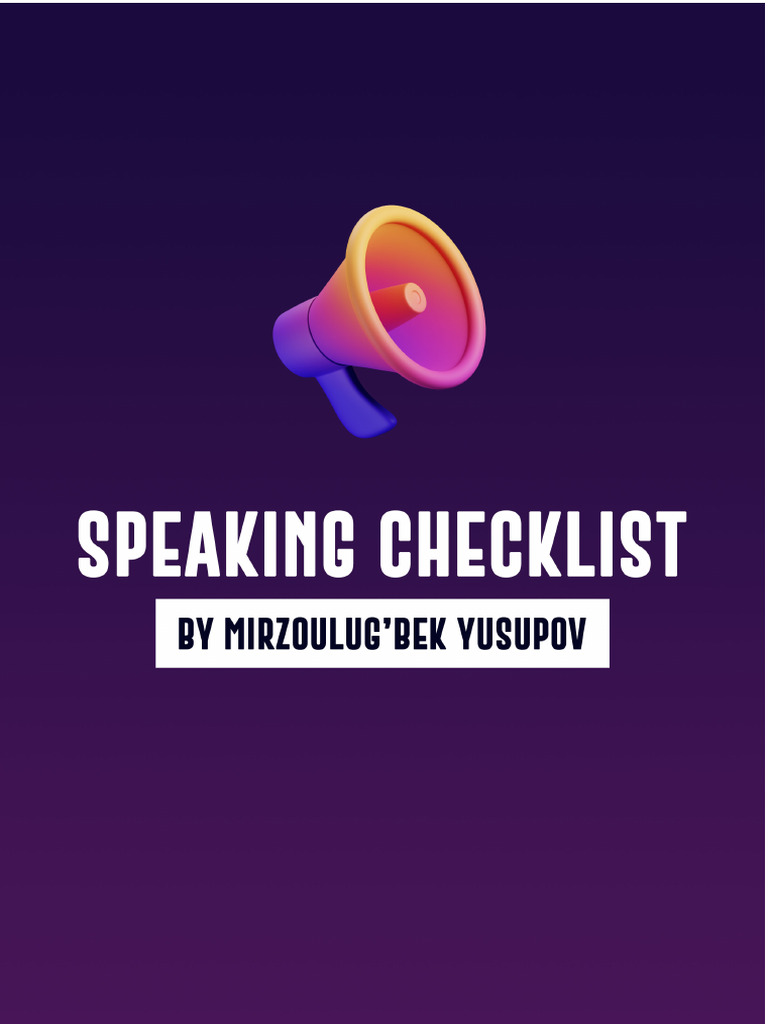 CEFR Multilevel Speaking Checklist Uzbek | PDF | Fluency | Vocabulary