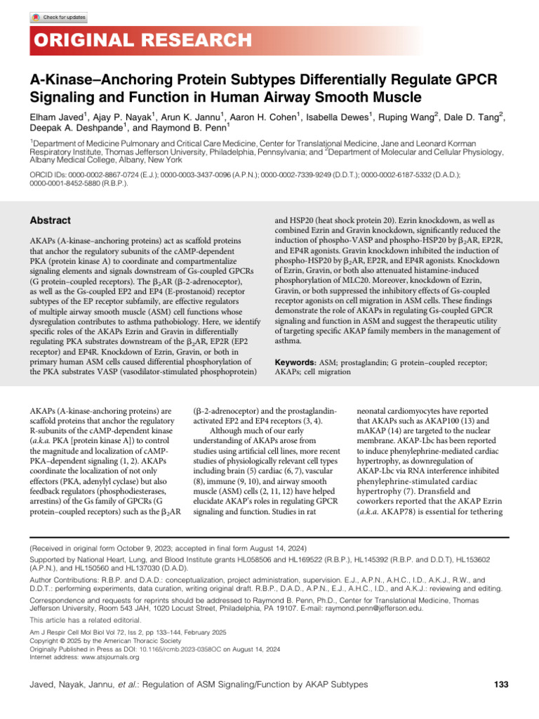 rcmb.2023-0358OC | PDF | Biology | Cell Signaling
