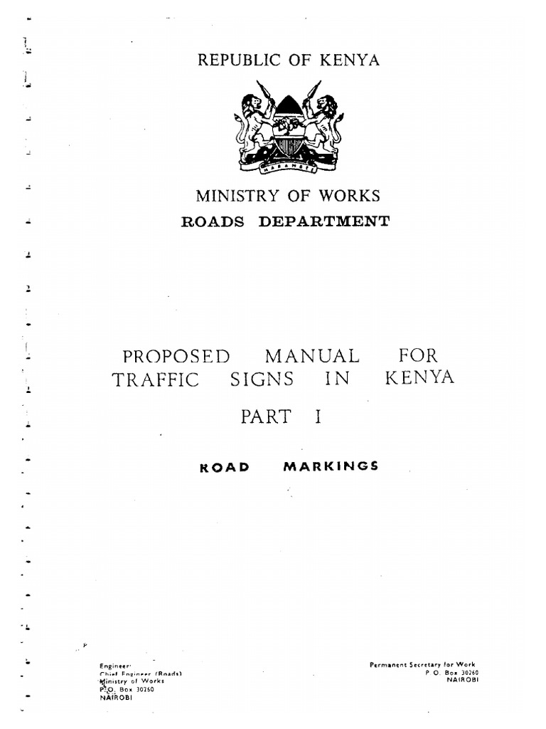 Manual On Traffic Signs Road Marking Part I | PDF