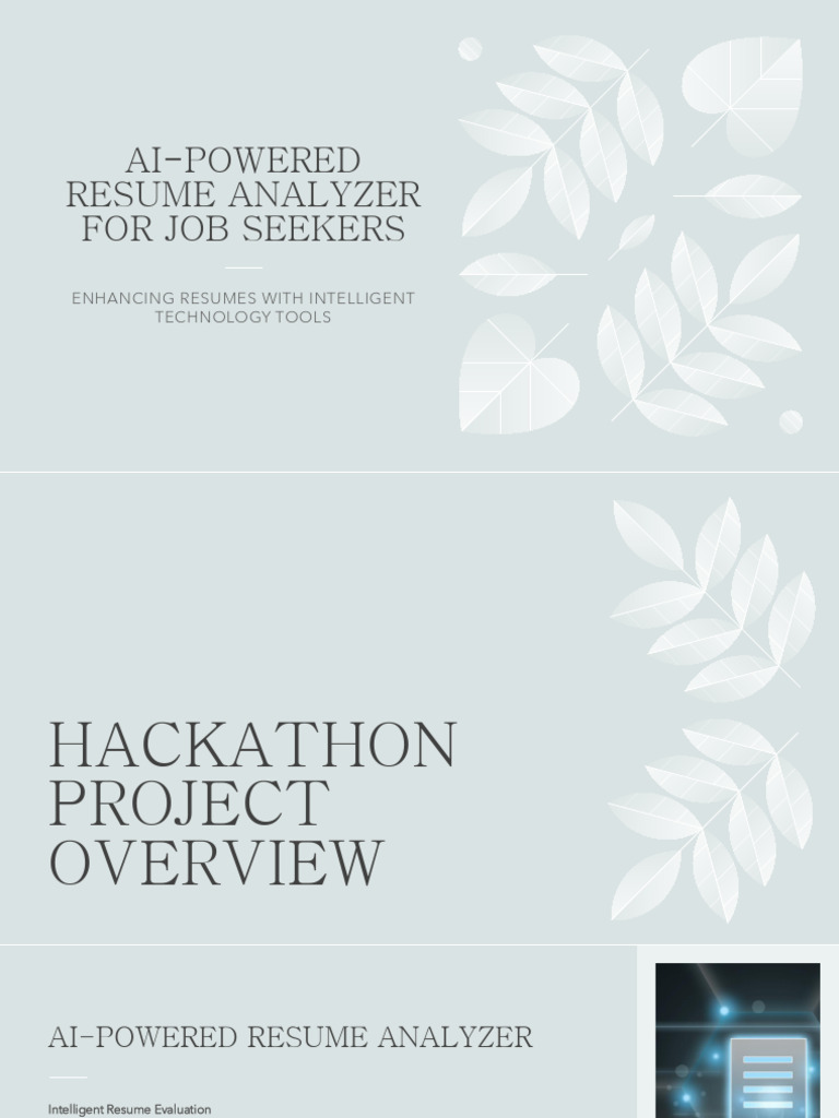 AI Resume Analyzer Presentation | PDF | Résumé | Artificial Intelligence