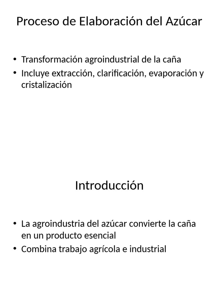 Proceso Agroindustrial del Azúcar | PDF