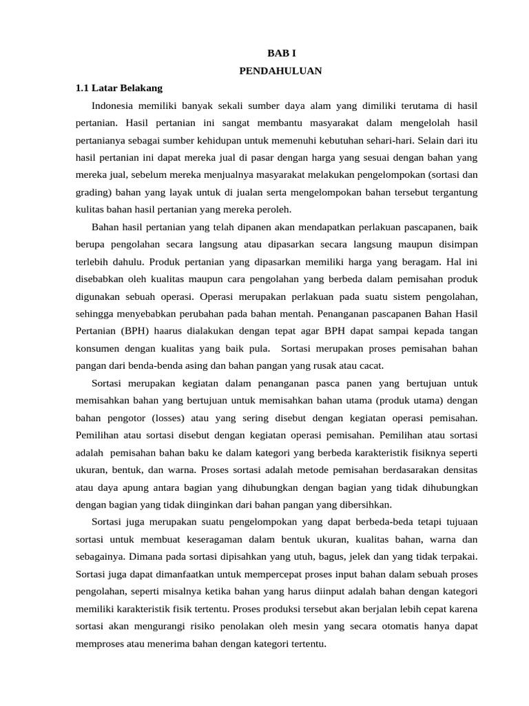 Sortasi dan Grading Hasil Pertanian | PDF