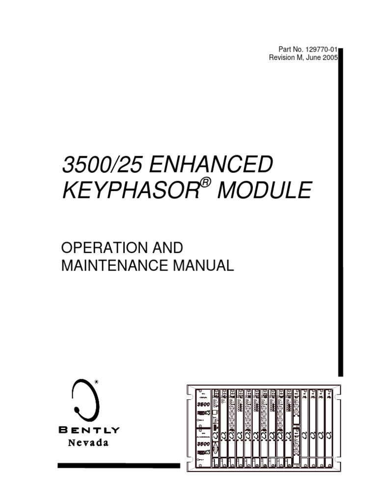 3500/25 Keyphasor Module Manual | PDF | Computer Monitor | Programmable ...