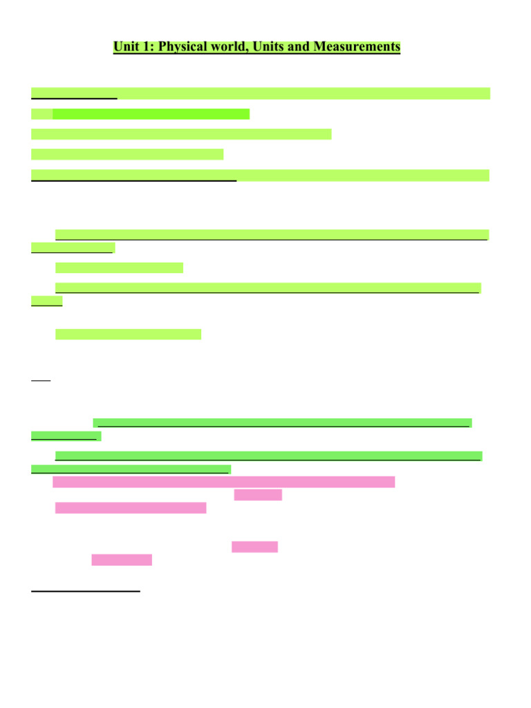 Unit-1 - Unit, Dimension & Measurement | PDF | Quantity | Significant ...
