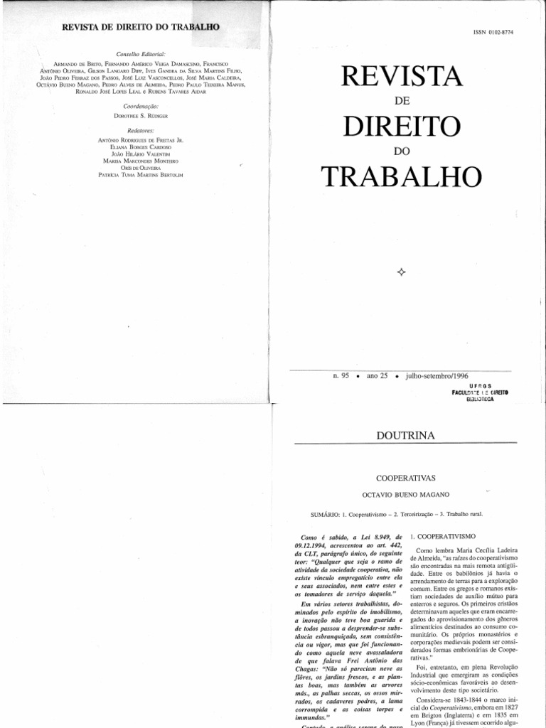 Octavio Bueno Magano - Cooperativas | PDF