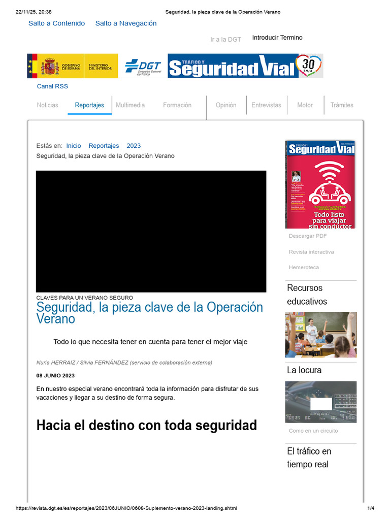 Seguridad, La Pieza Clave de La Operación Verano | PDF | Transporte