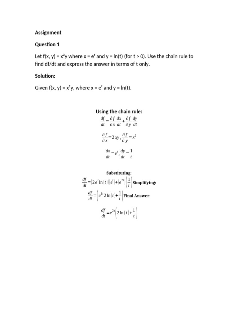 Math Assignment | PDF | Mathematics | Mathematical Analysis