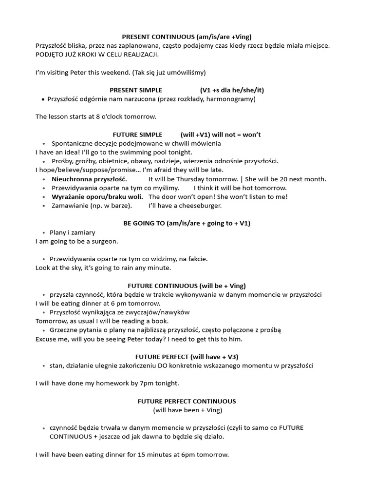 Future Tenses | PDF