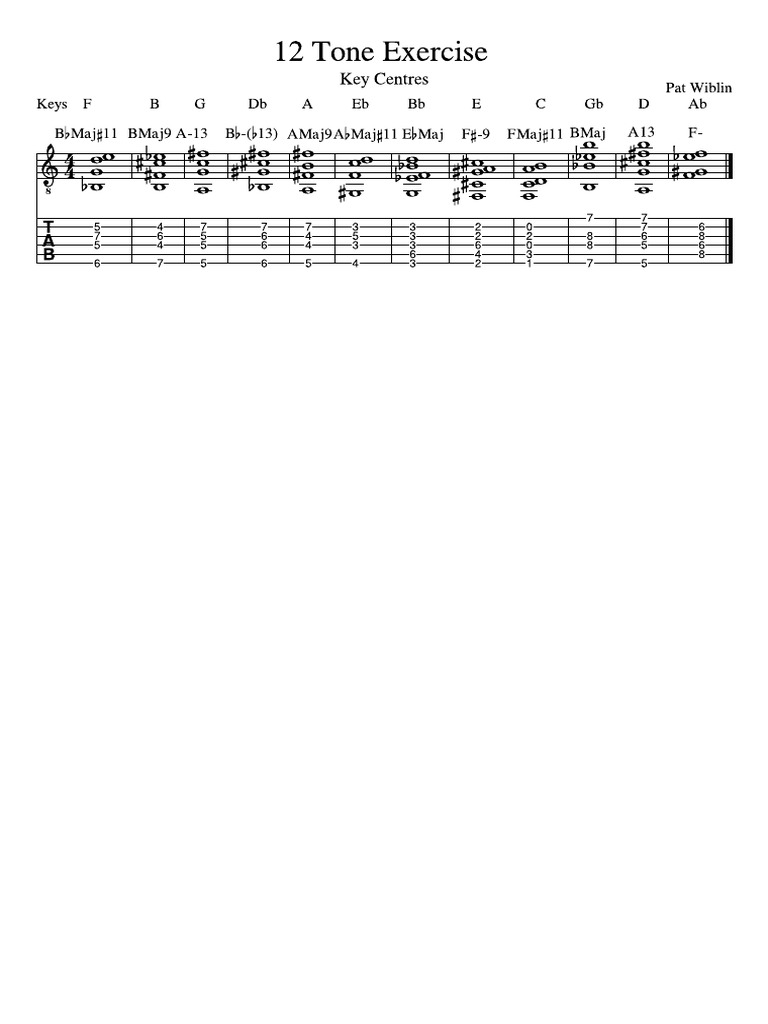 12 Tone Exercise | PDF