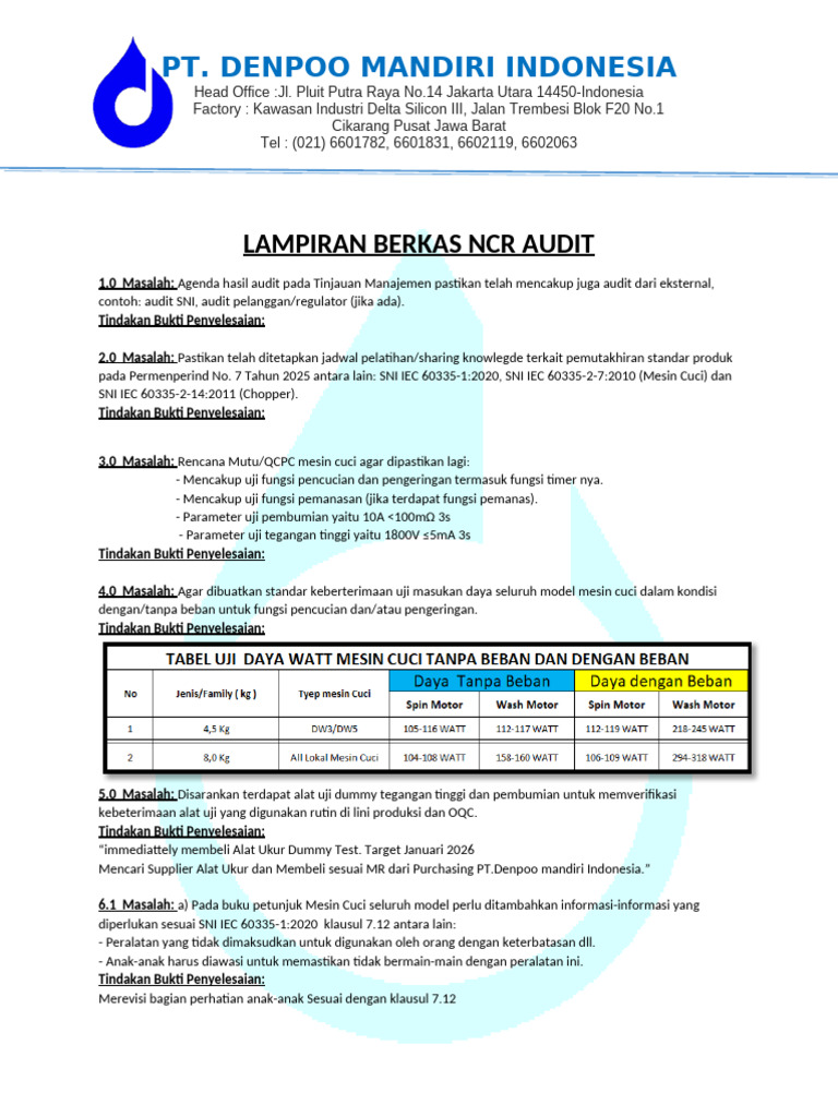 Lampiran Berkas Ncr Audit (2) | PDF