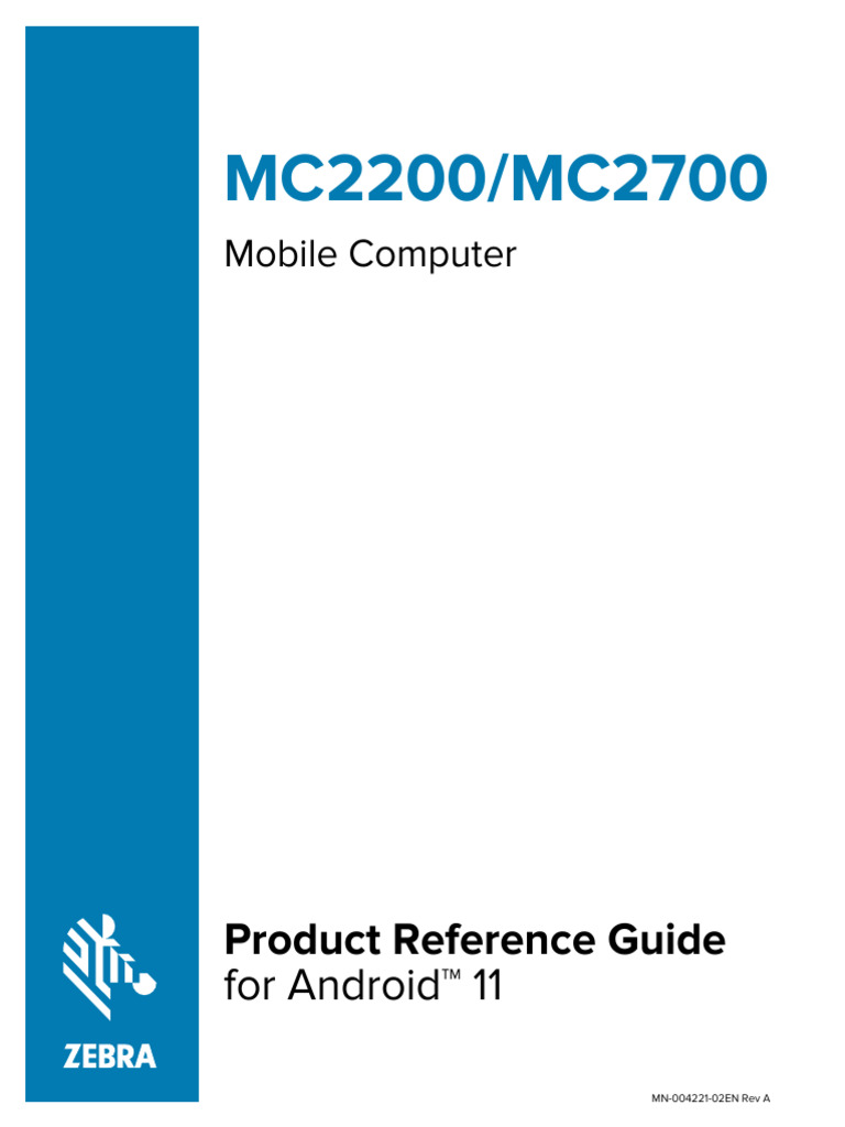 Mc2200 Mc2700 Android 11 PRG en | PDF | Bluetooth | Wi Fi