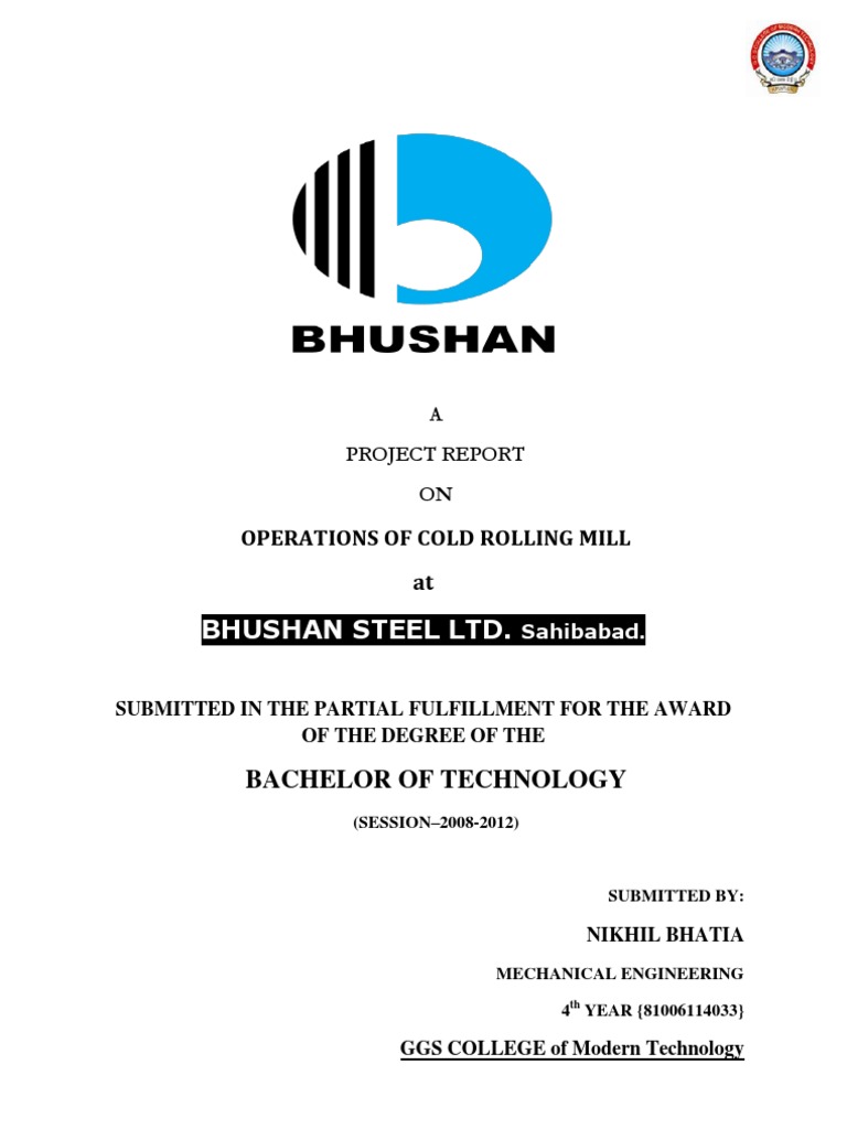BSL Report | PDF | Annealing (Metallurgy) | Rolling (Metalworking)