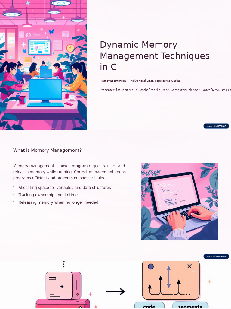 Dynamic Memory Management Techniques in C | PDF | Computer Architecture | Computing