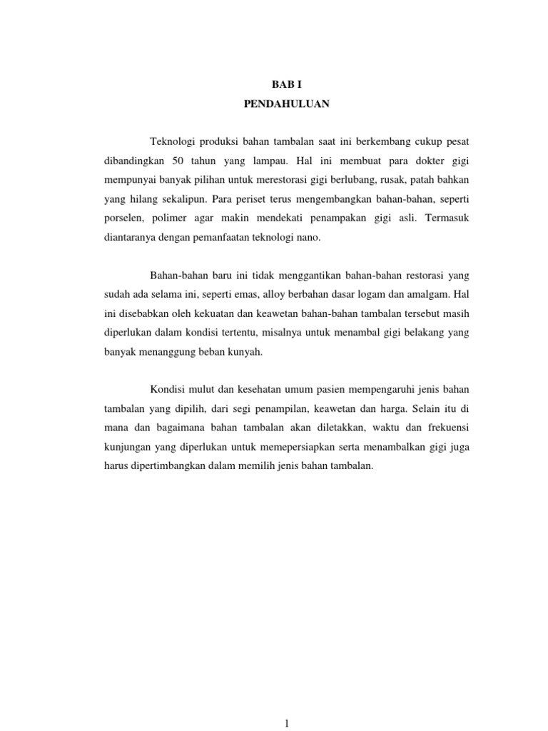 Restorasi Gigi | PDF