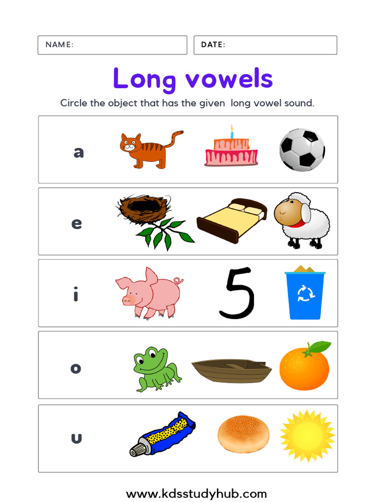 Choose Long Vowel | PDF