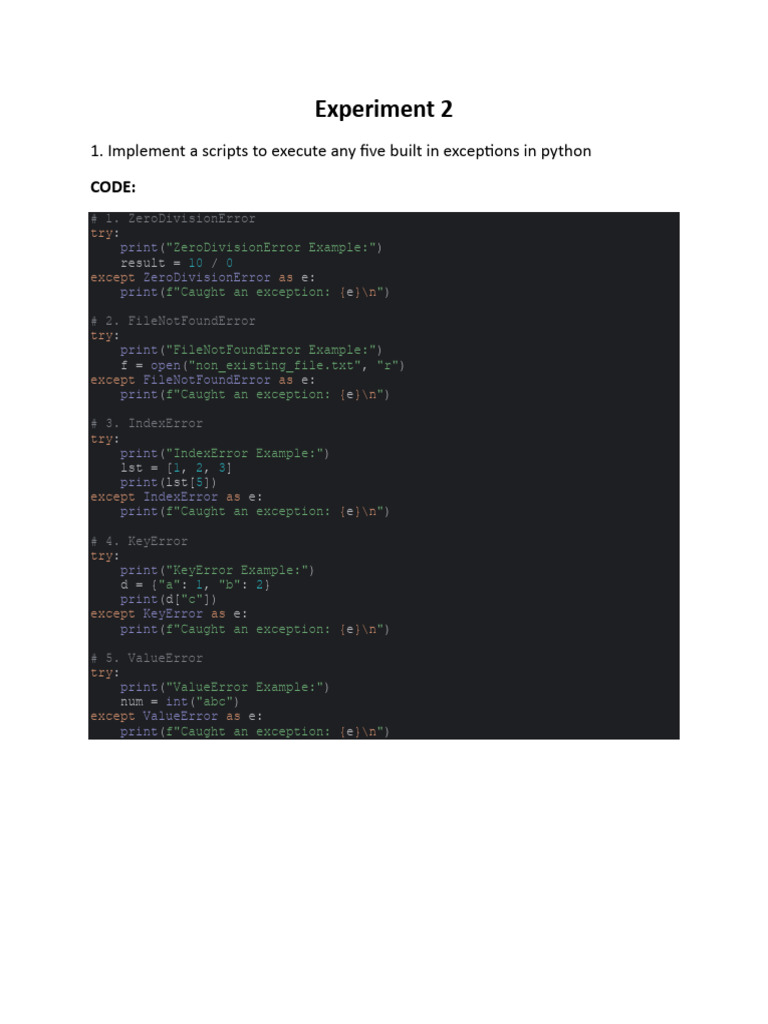 Experiment 2 | PDF | Integer (Computer Science) | Programming Paradigms