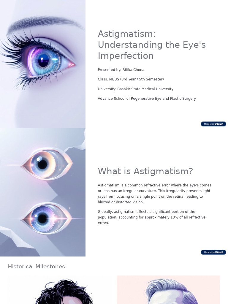 Understanding Astigmatism: Causes & Treatments | PDF | Contact Lens | Eye