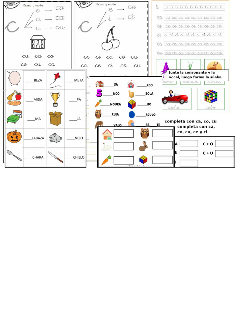 Letra C.. CA, Cu, Ce, Ci | PDF