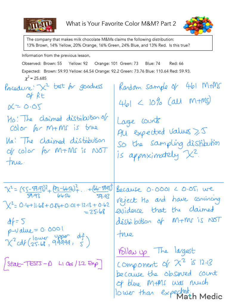 12.2 Favorite M&Ms Part 2 Completed | PDF | Brown | Color
