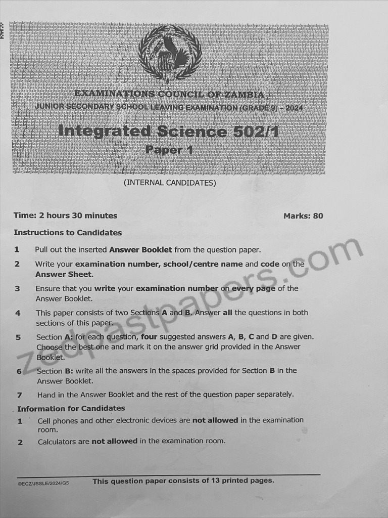 Intergrated Science G9 2024 | PDF