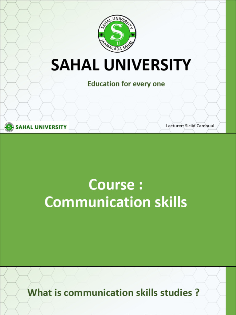 Communication Skills Course Outline | PDF