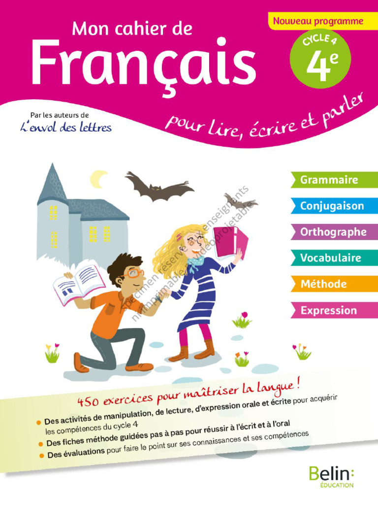 BELIN Mon Cahier de Francais | PDF