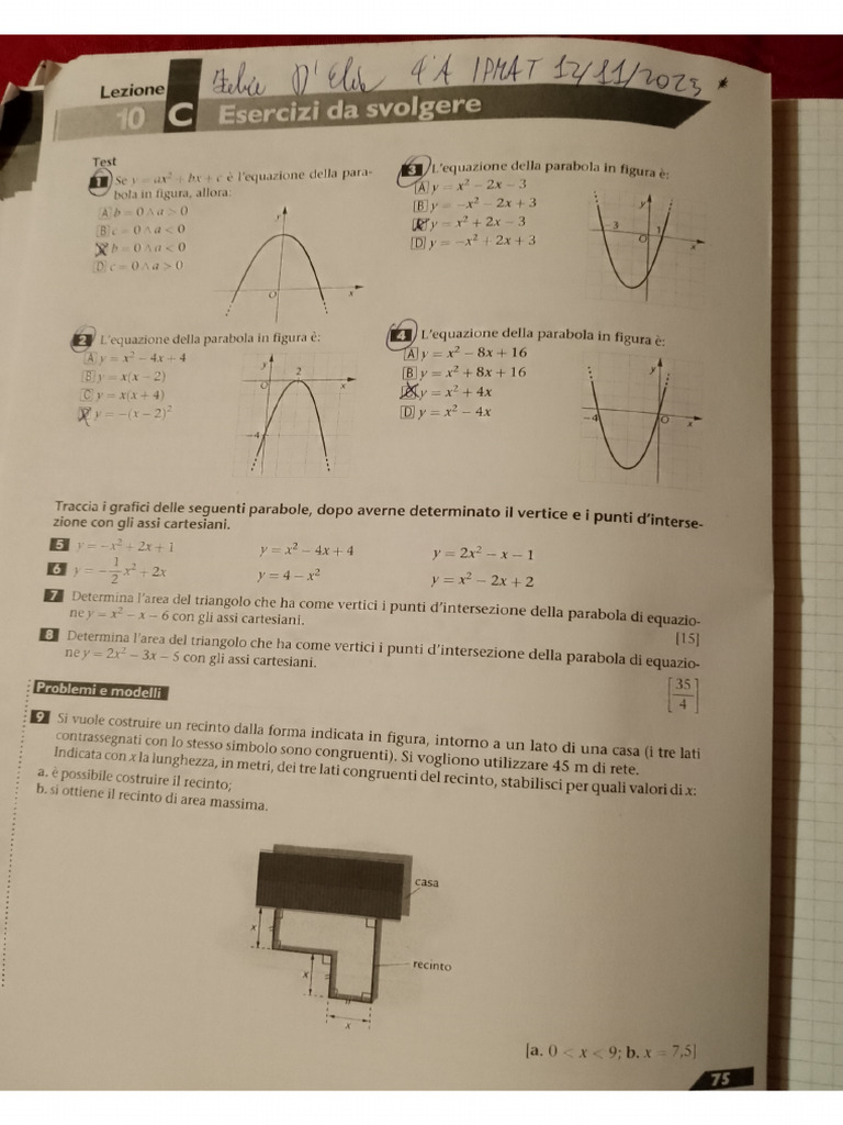 Test Funzione Quadratica | PDF