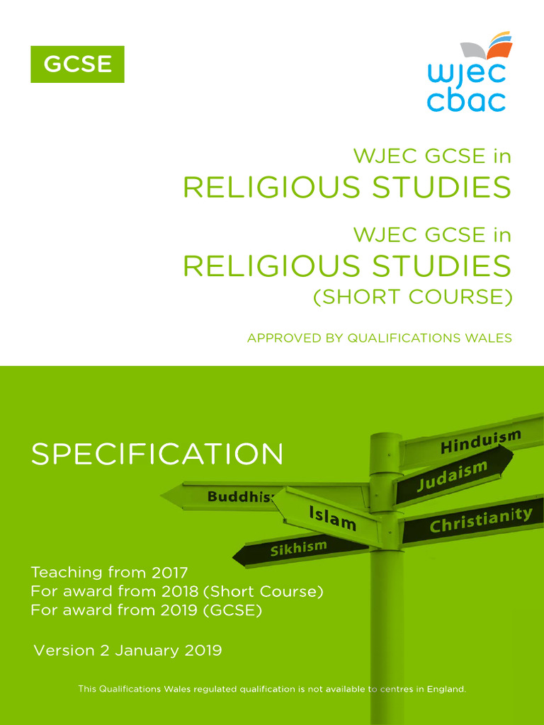 Wjec Gcse Religious Studies Spec From 2017 e 120319 | PDF | Noble ...