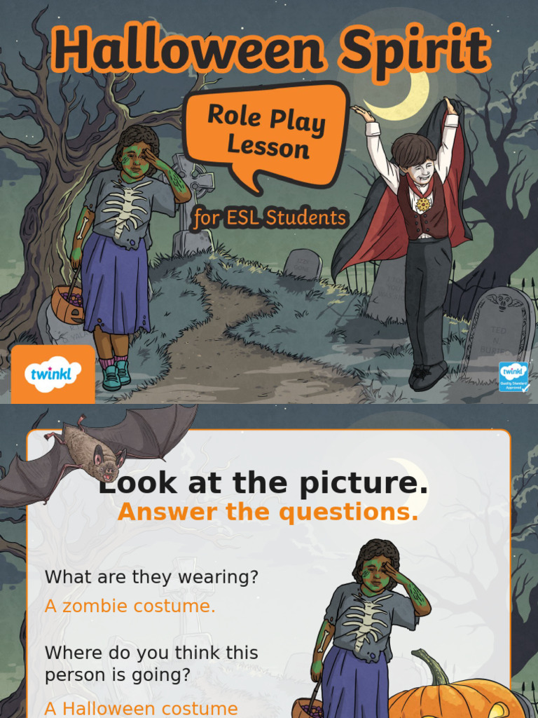 T 1692618084 Esl Halloween Spirit Role Play Teens A2 b1 Ver 1 | PDF
