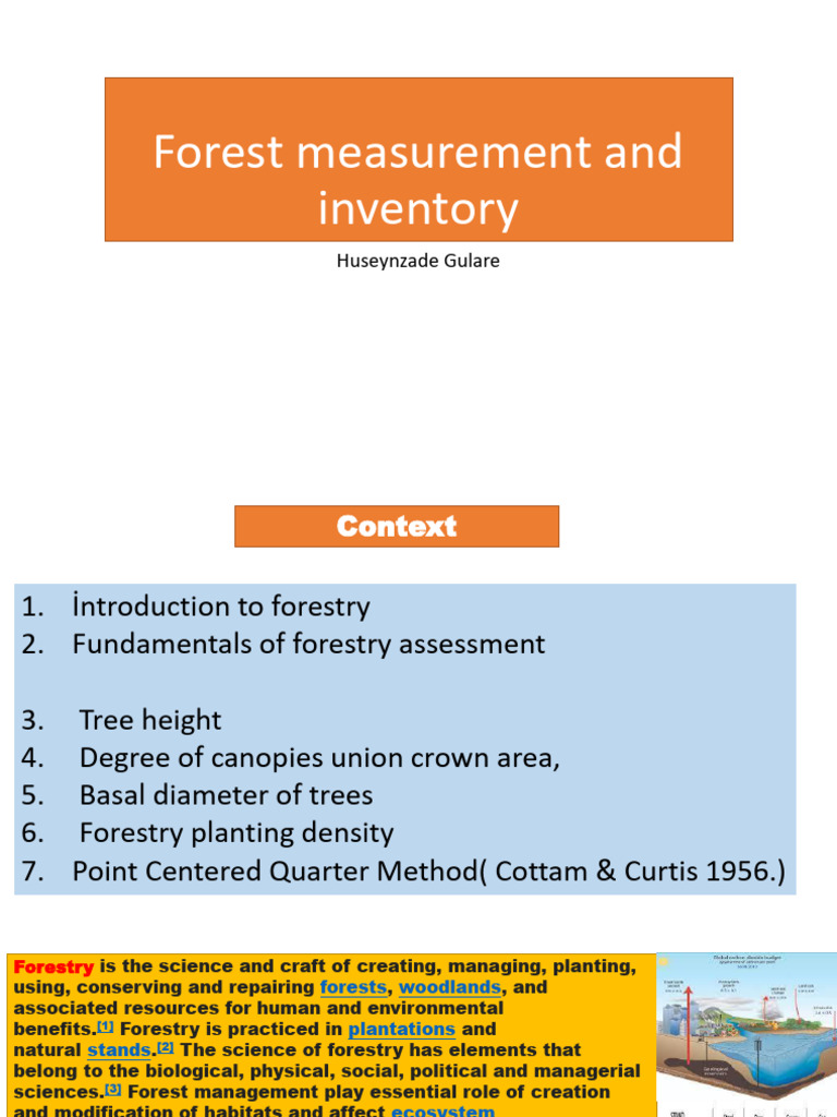 Forest Measurement and Inventory Guide | PDF | Forestry | Forests