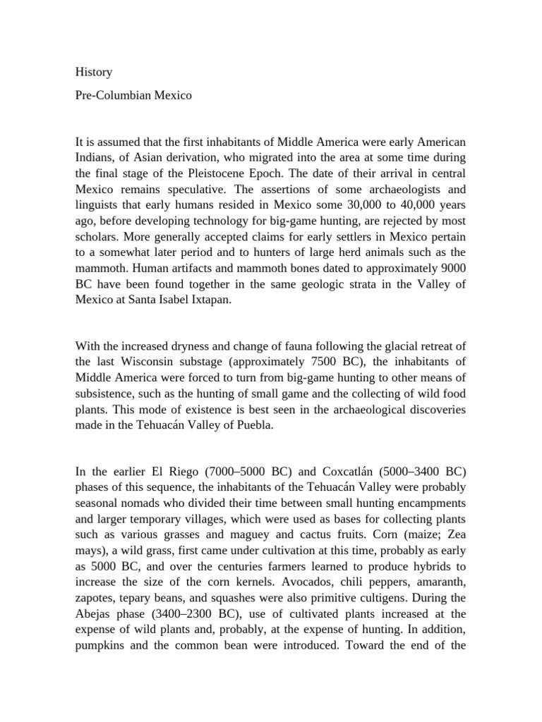 History of Mexico | PDF | Spanish Colonization Of The Americas | Hernán ...