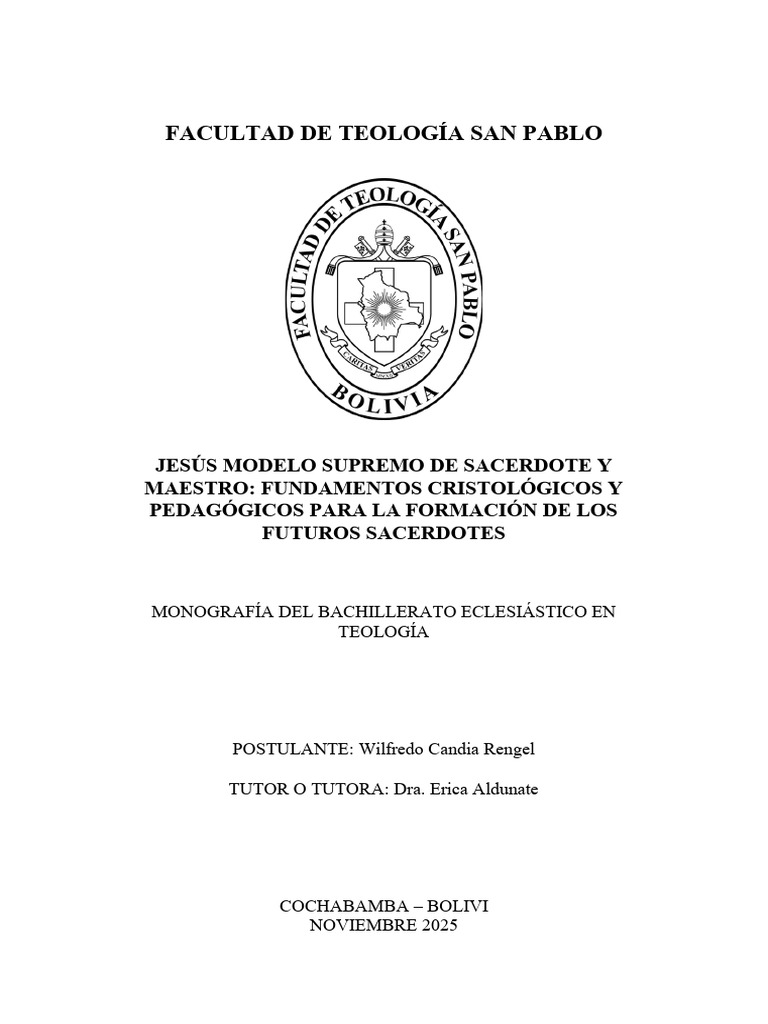 Wilfredo Candia | PDF | Sacerdote | Seminario
