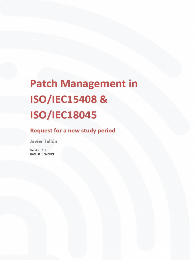 ISO/IEC15408 Patch Management Proposal | PDF | Emv | Computing