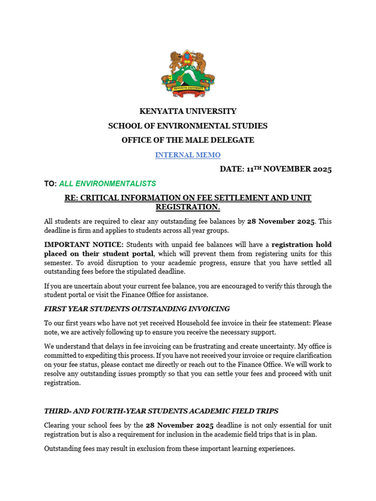 Fee Settlement and Registration Notice | PDF