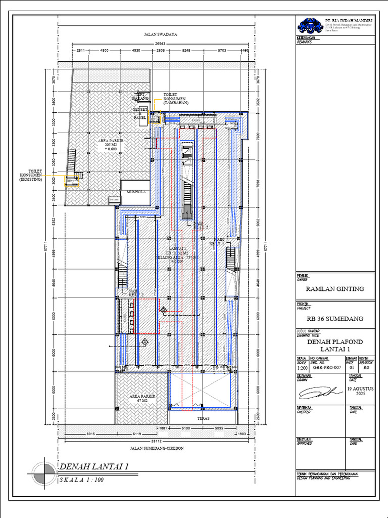 RB 36 Sumedang - Denah Plafond R1 | PDF