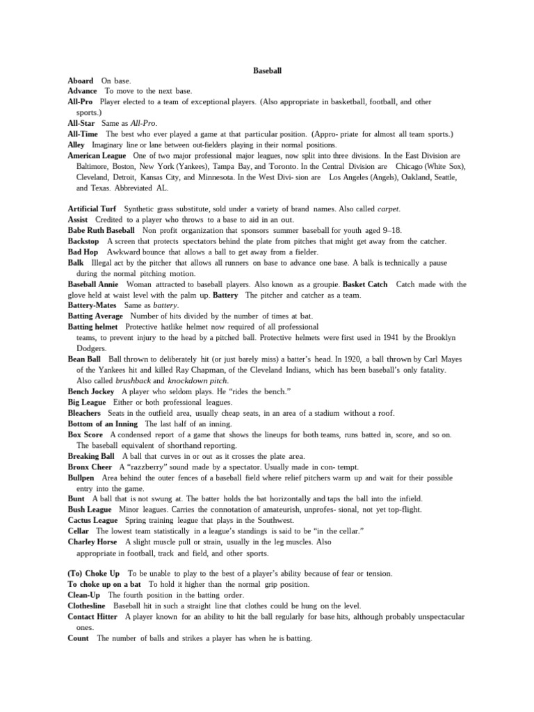Baseball | PDF | Pitcher | Baseball Field