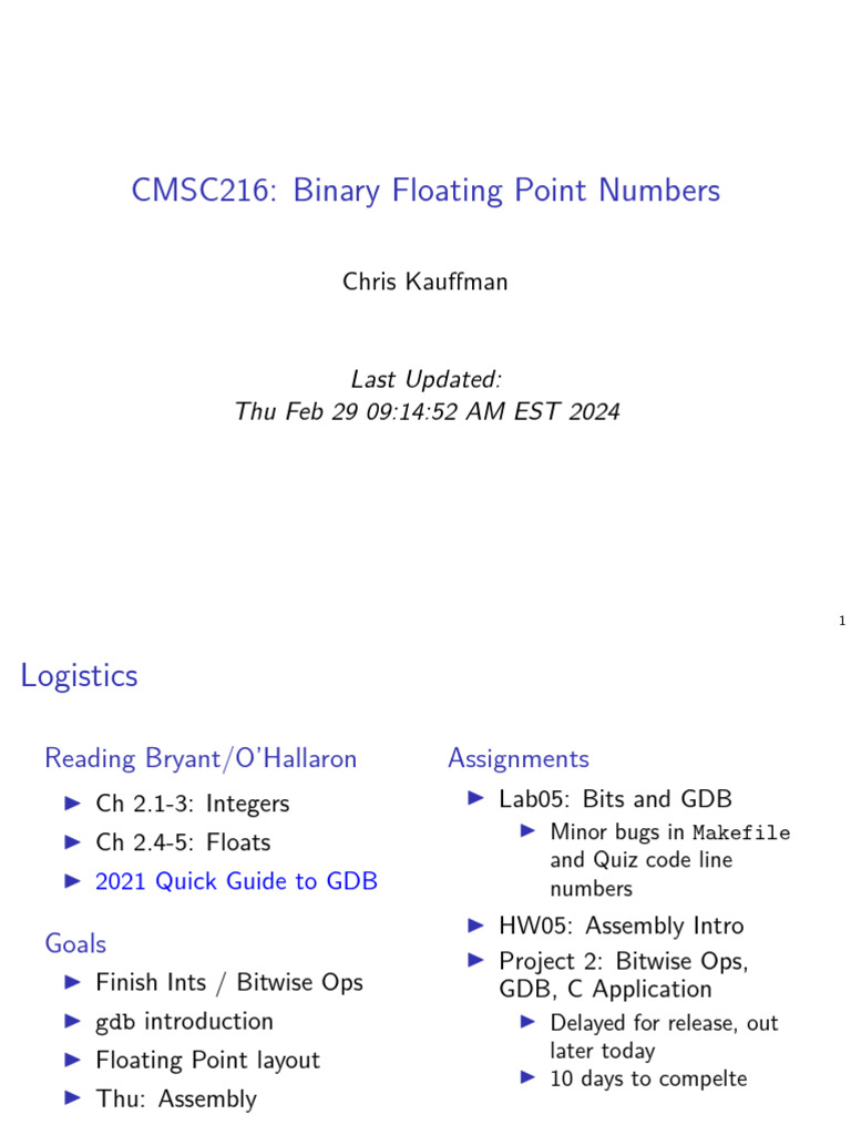 05 Floating Point | PDF | Theory Of Computation | Computer Programming