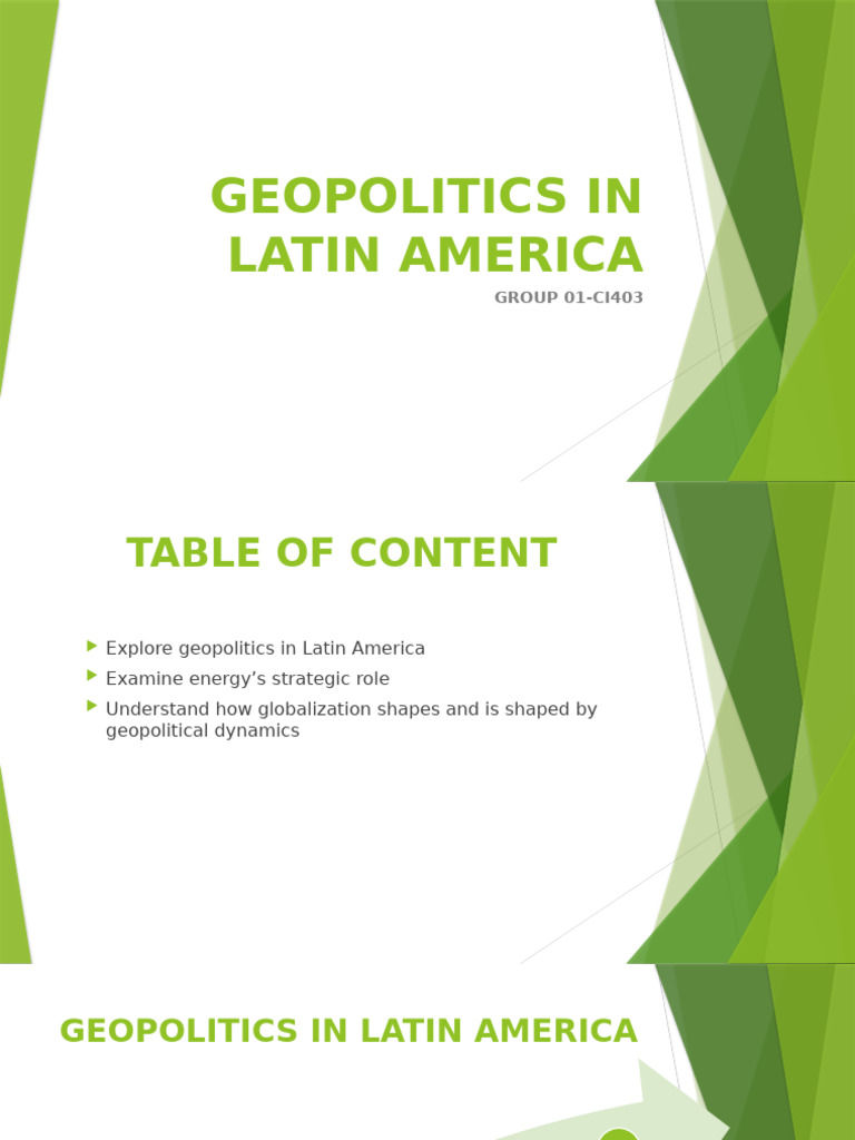 GEOPOLITICS IN LATIN AMERICA | PDF | Latin America | Sustainable Energy