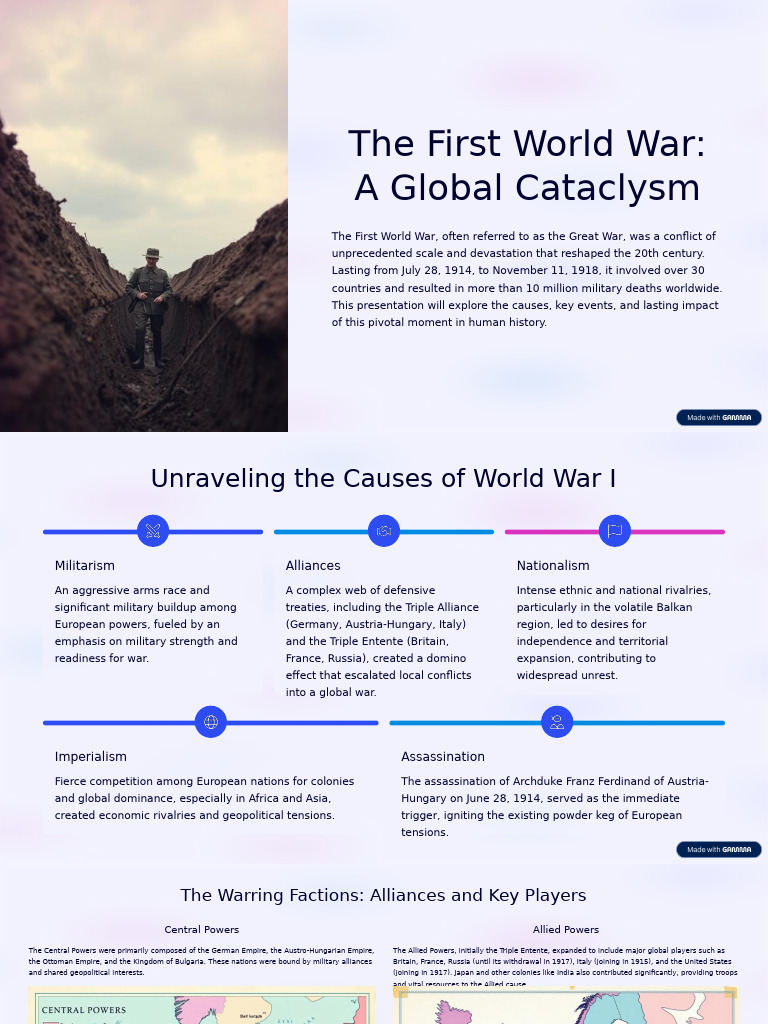 The First World War A Global Cataclysm | PDF | Western Front (World War ...