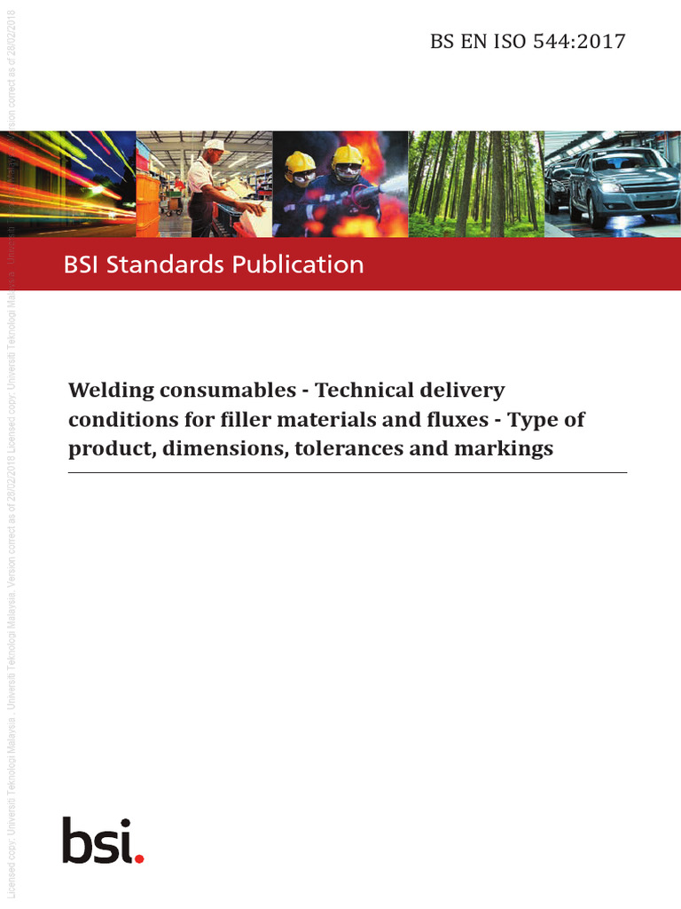 BS EN ISO 544-2017 | PDF | Welding | Construction