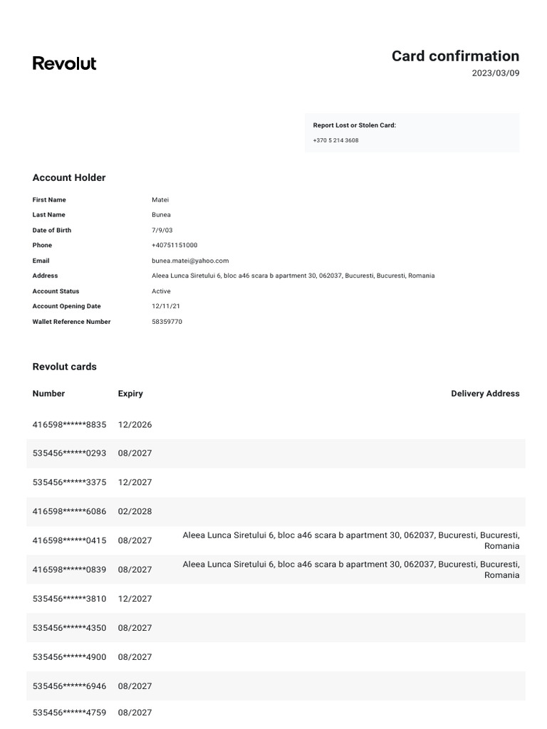 Card Confirmation | PDF | Private Sector | Service Industries